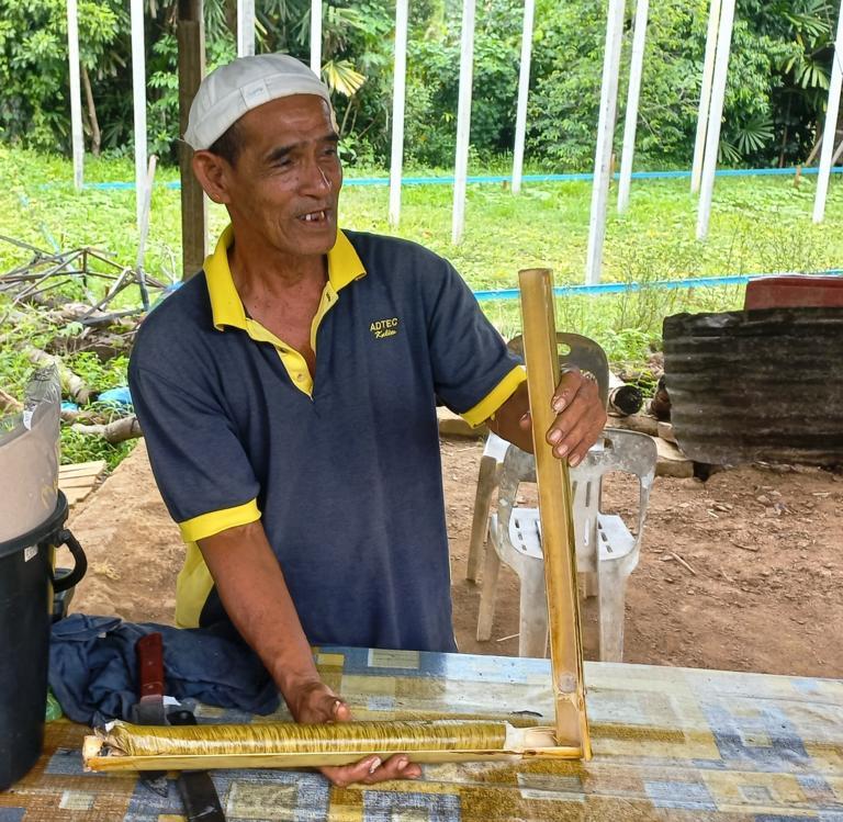 Cooking rice in a bamboo - Bushguide 101
